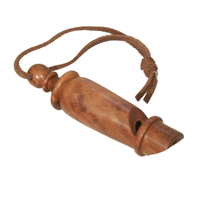 4″ Wood Signal Whistle with Leather Strap – Madison Bay Company