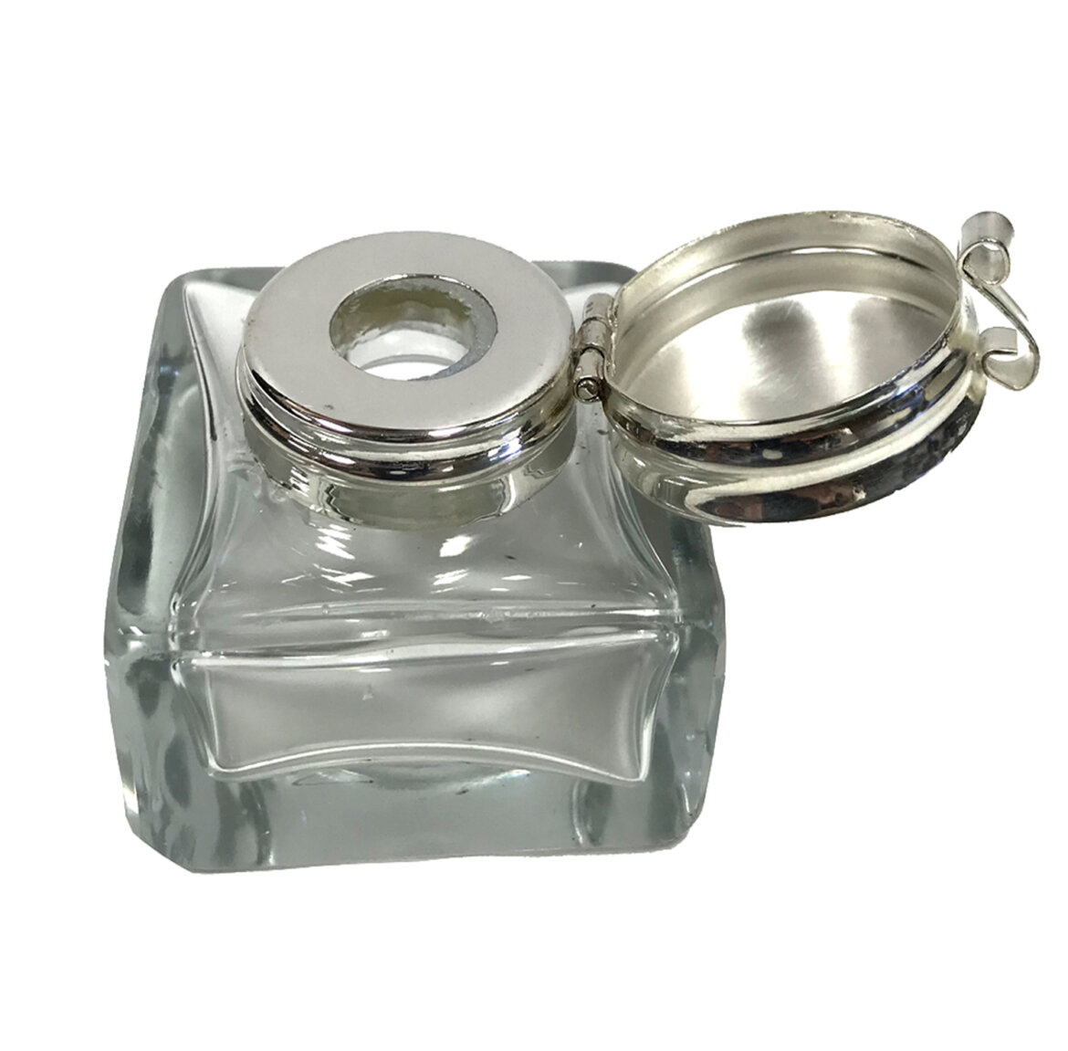 1-3/4″ Square Clear Glass Inkwell – Madison Bay Company