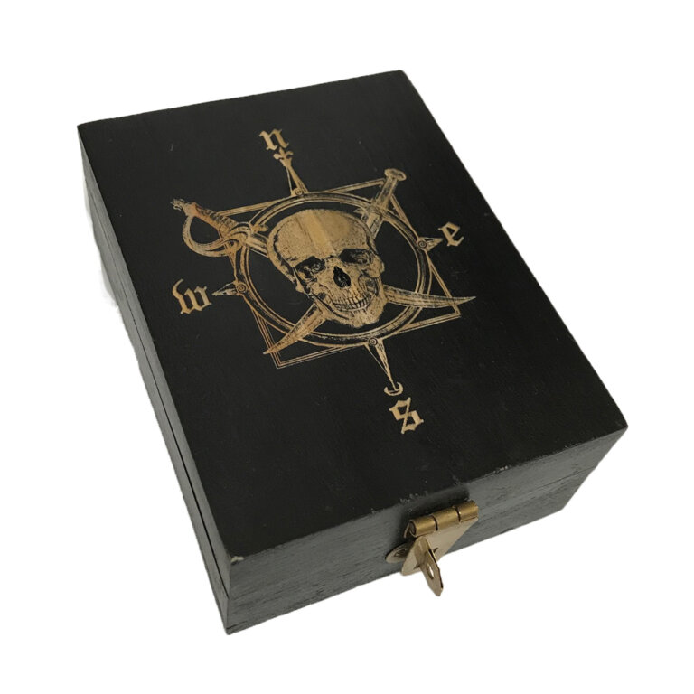 4-5/8″ Compass Skull Playing Card Box – Madison Bay Company