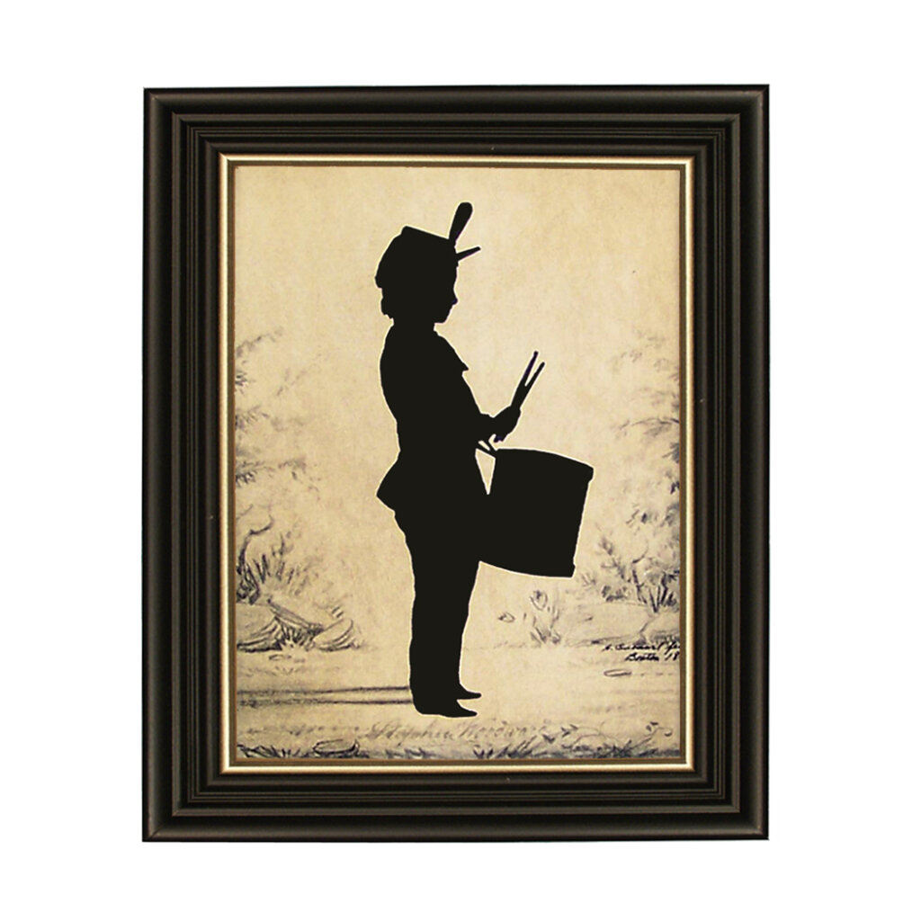 8″ x 10″ Civil War Drummer Boy Framed Paper Cut Silhouette – Madison ...