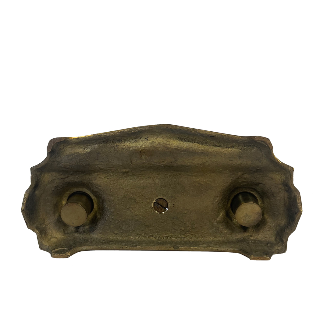 7-3/4″ Antiqued Brass Ship Inkwell Stand w/ Brass Cups – Madison Bay ...